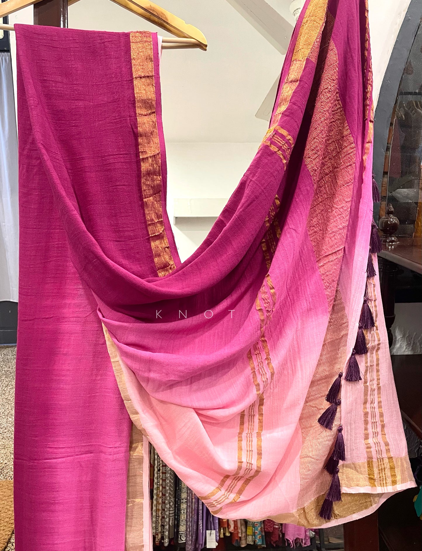 Flaming Plum Saree – KNOT