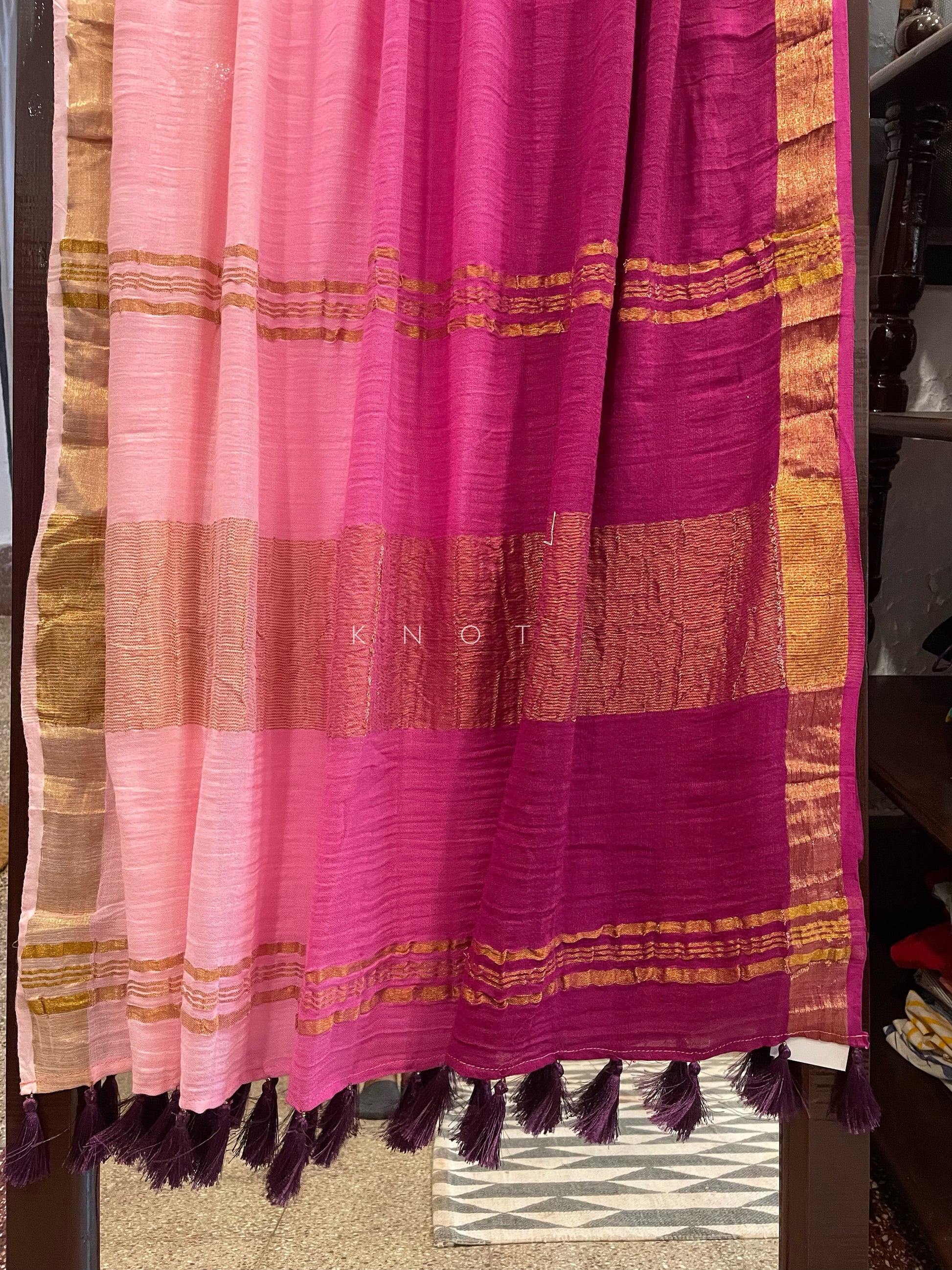 Flaming Plum Saree – KNOT