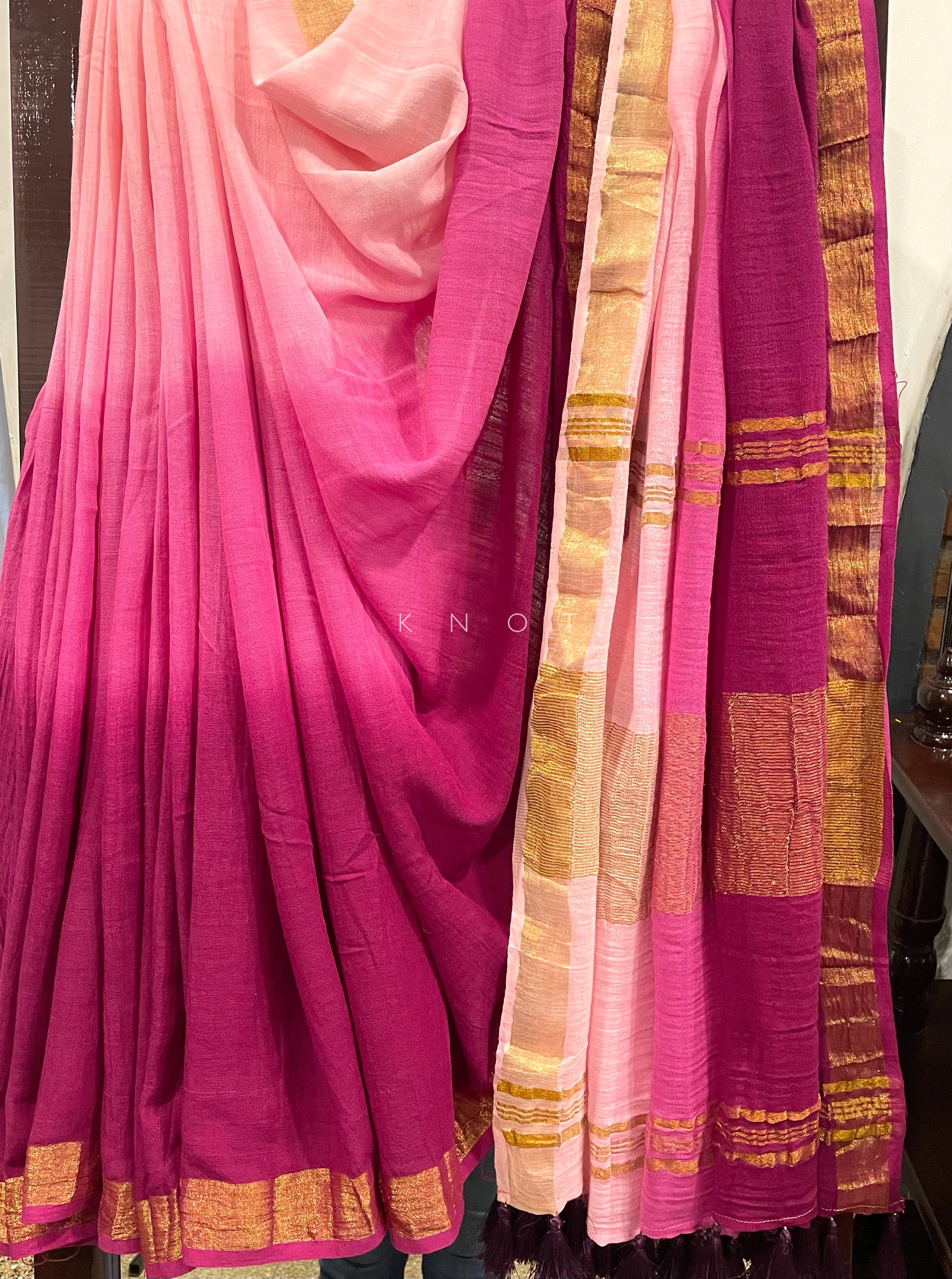 Flaming Plum Saree – KNOT