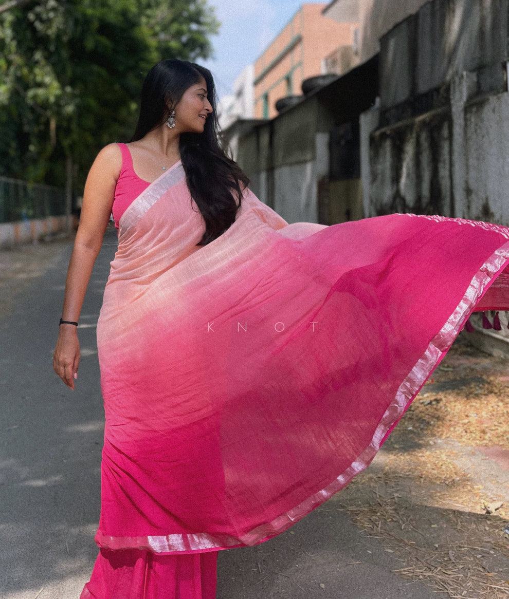 Flaming Plum Saree – KNOT